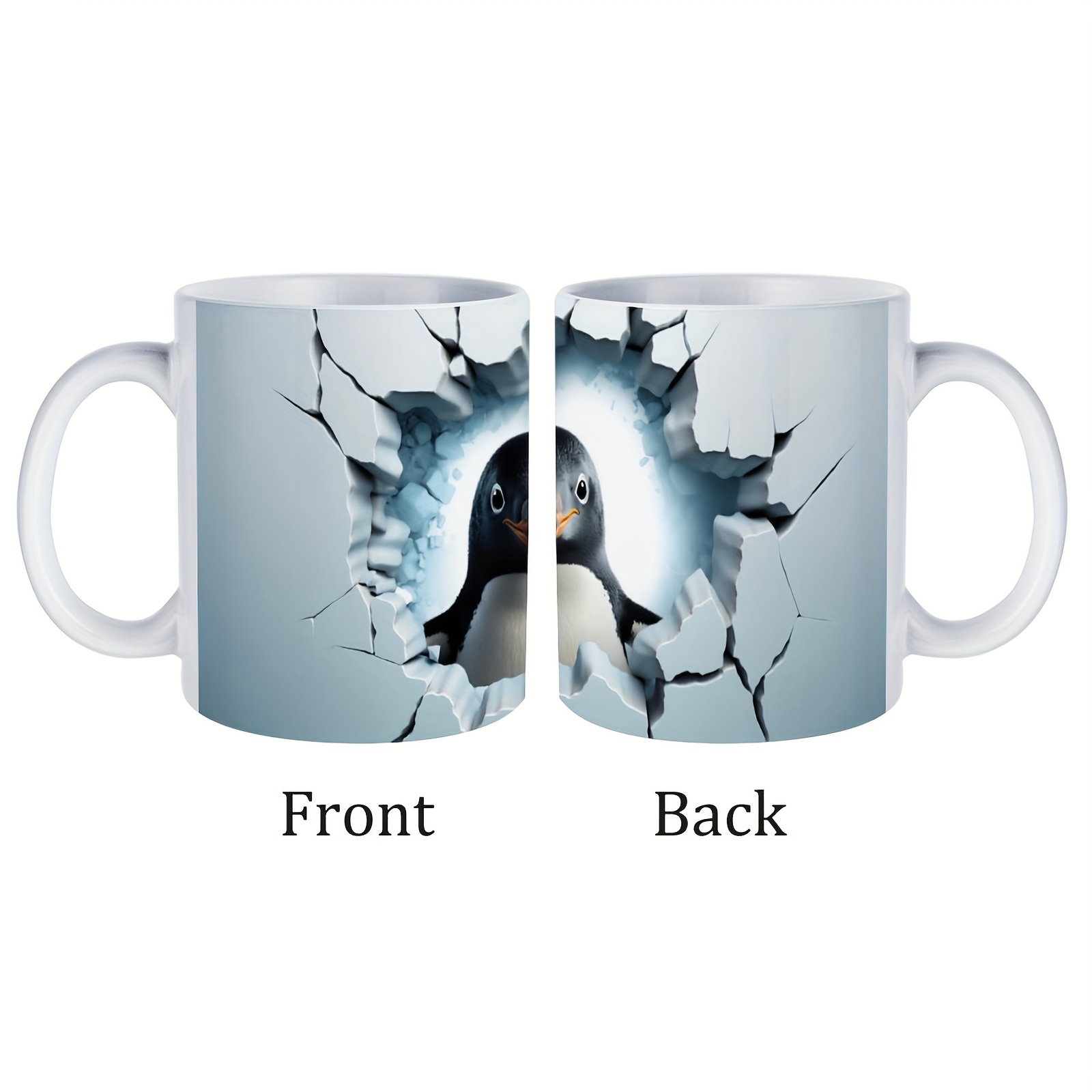 Coffee Mug 3d Cute Penguin Perfect Gift Friends Sisters - Temu