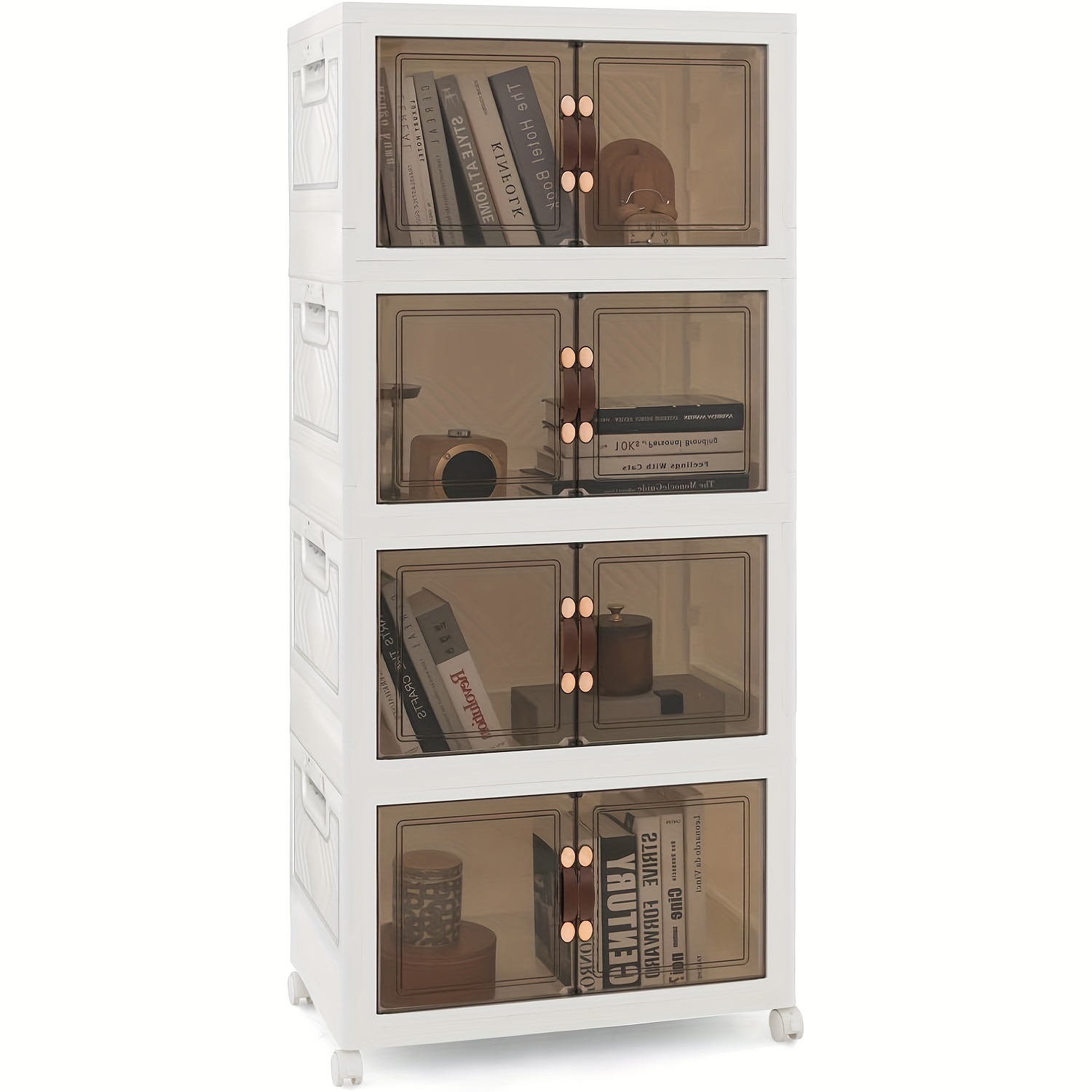 Plastic Stackable Storage Bins Folding Home Organizer - Temu