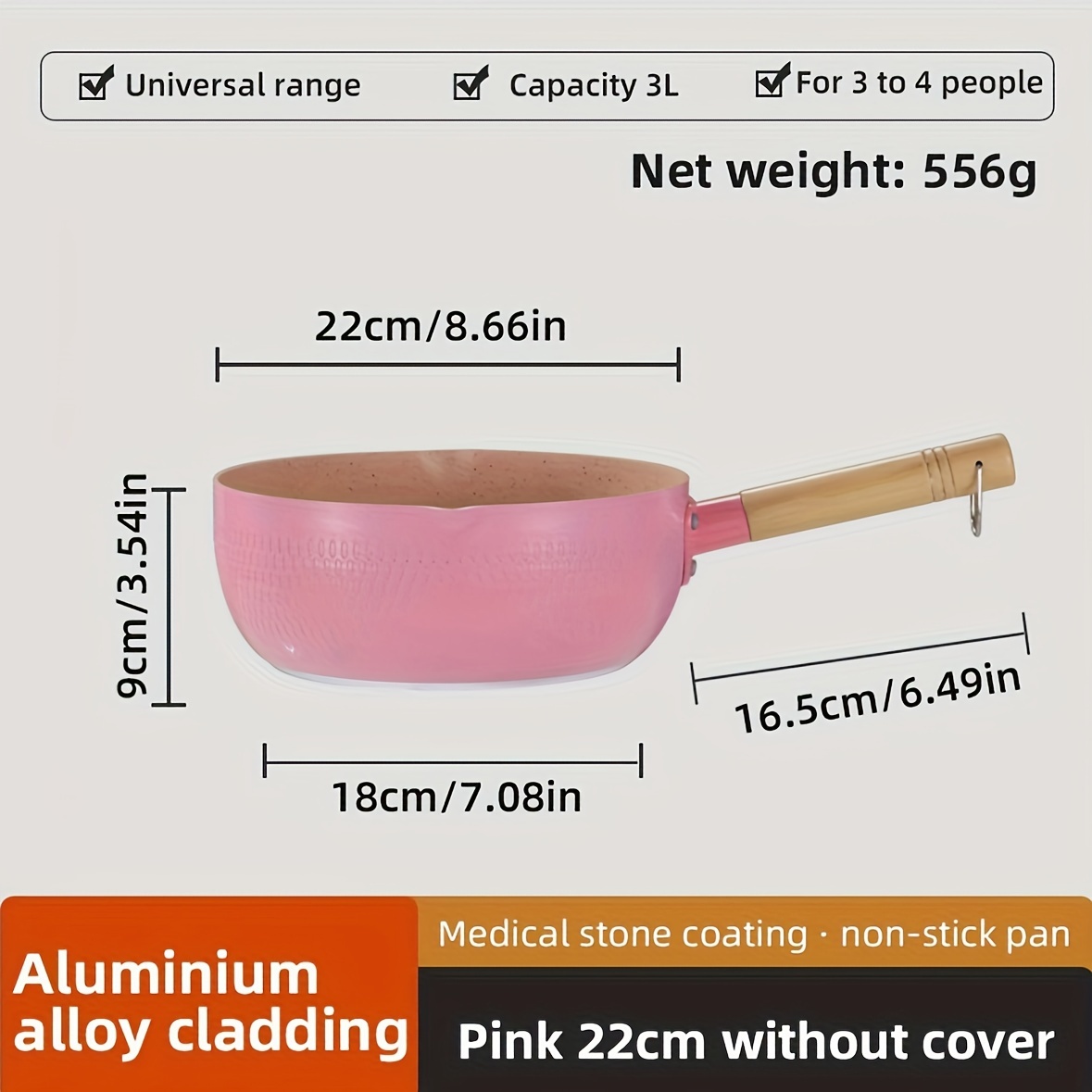 Saucepan Soup Pan Japanese Style Snow Flat Pan Non - Temu United Kingdom