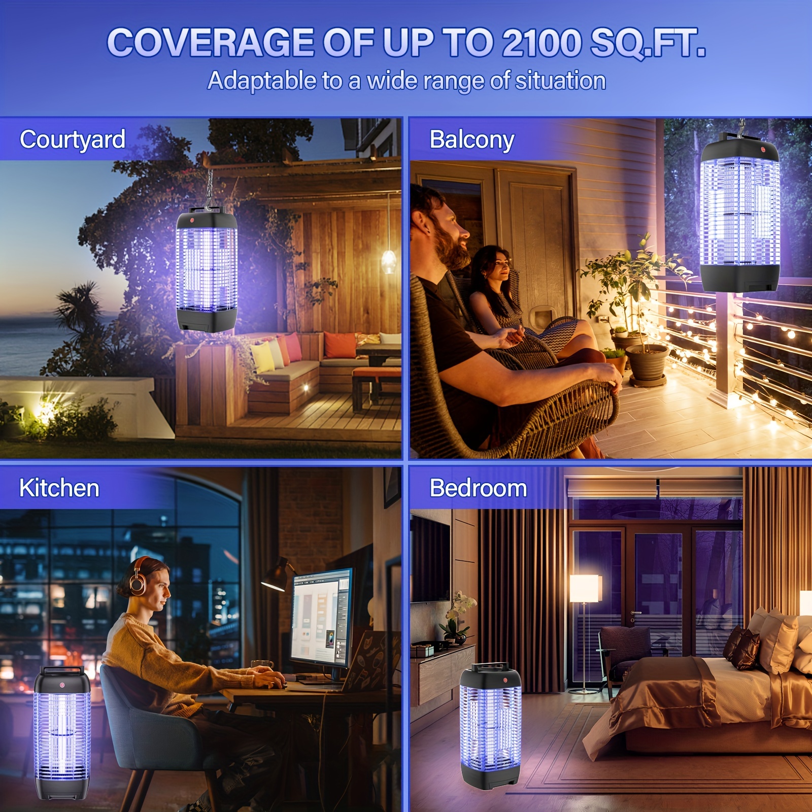 Portable Fly Killer Indoor And Outdoor Upgraded Fly Zapper With ...