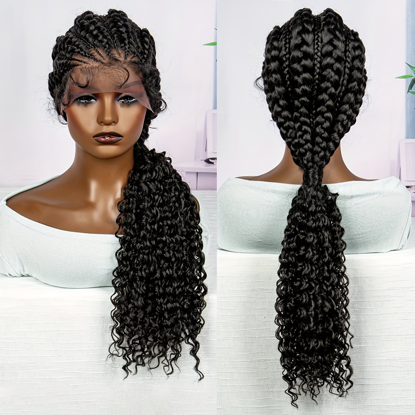 braided hair wigs sold on Temu United States