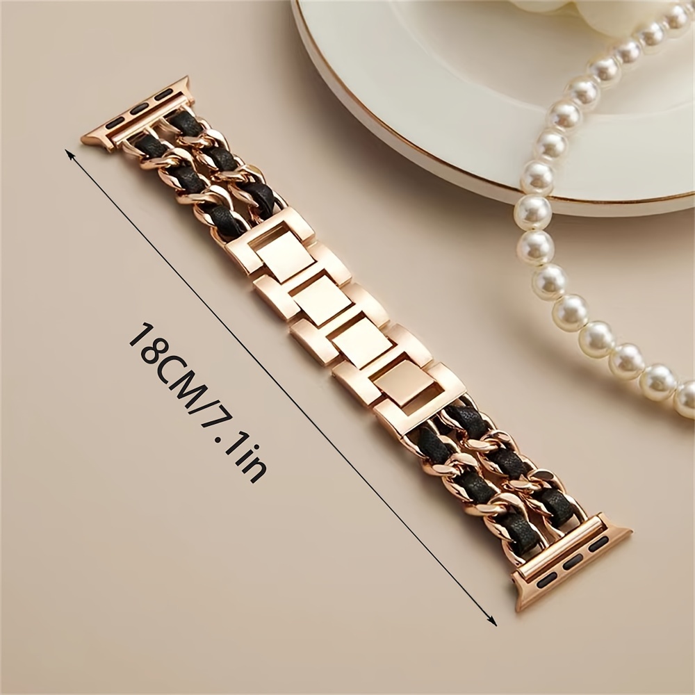 Bratara de ceas din metal cu piele PU si materiale metalice - Temu Moldova