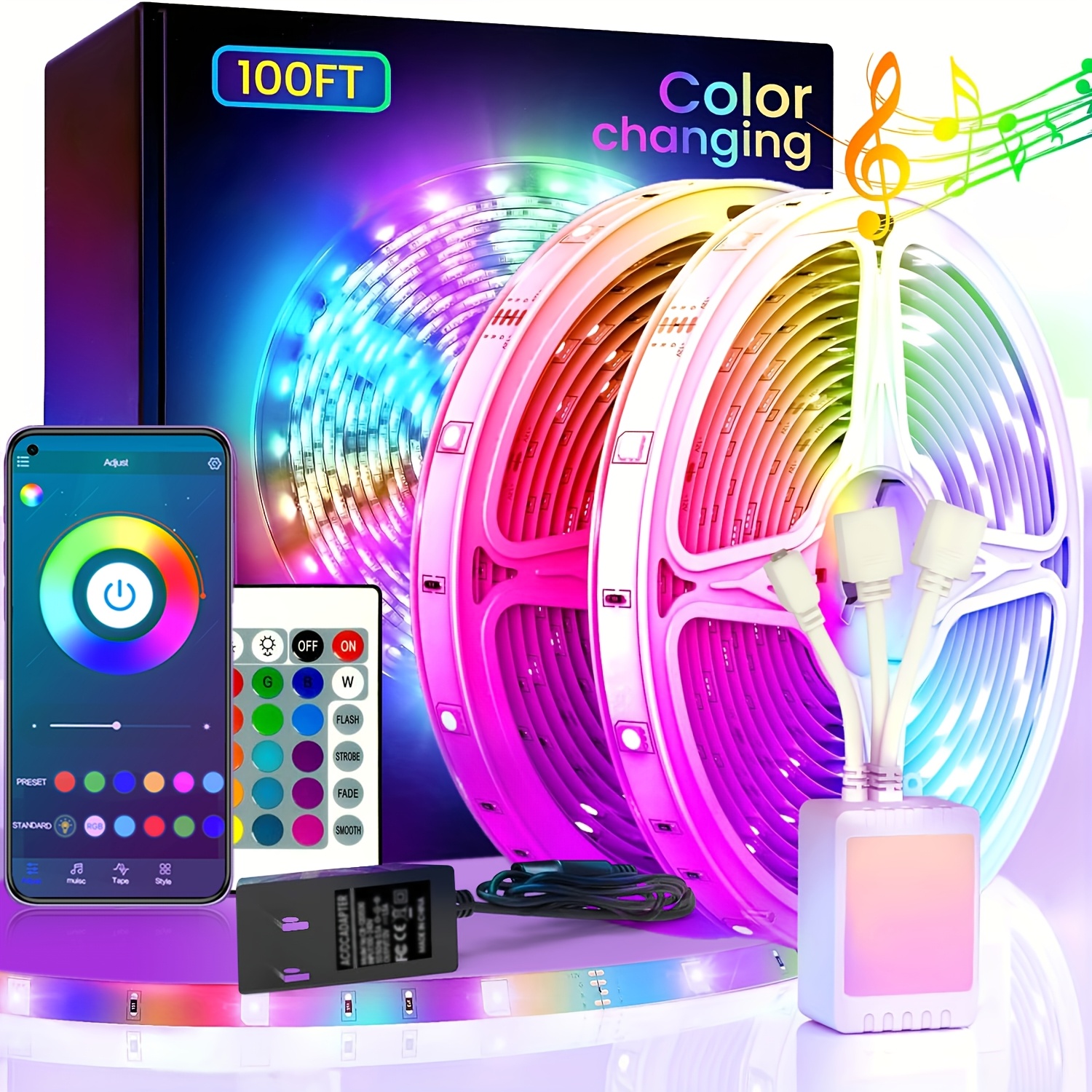 led lights sold on Temu United States