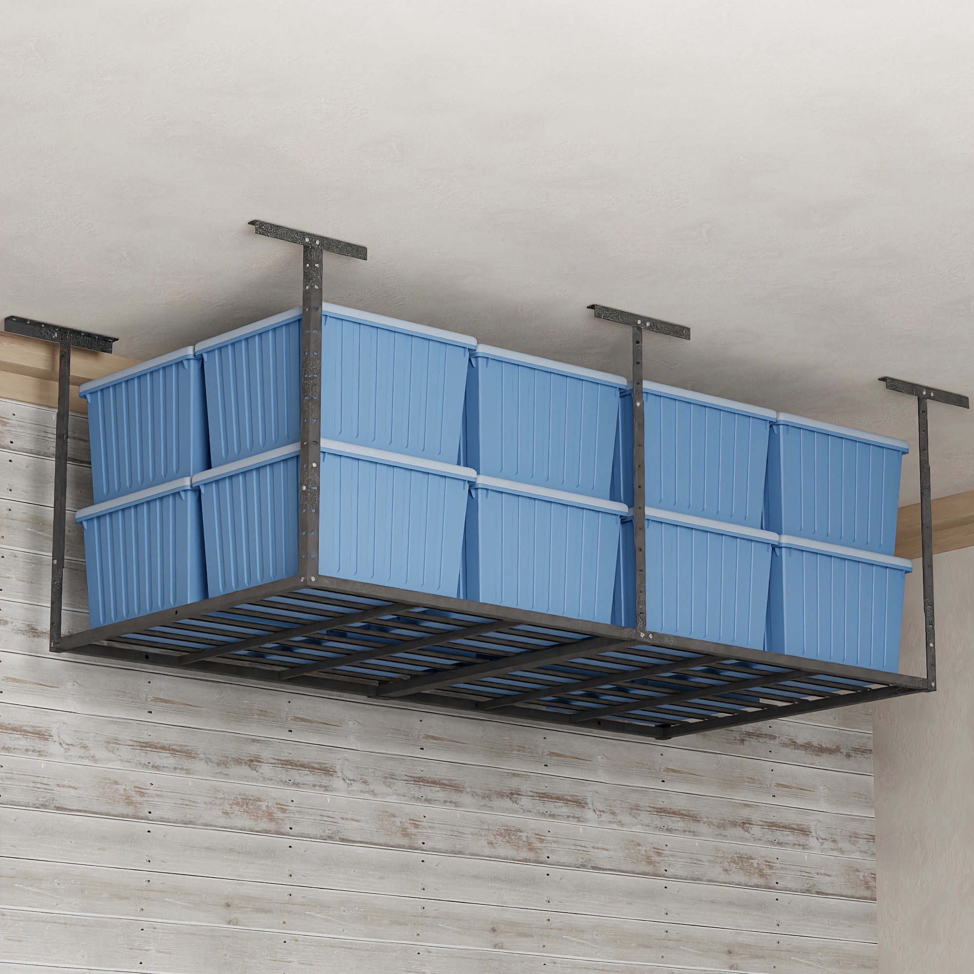 Aurorome 3x6 Overhead Garage Storage Rack, 750lbs Adjustable Ceiling ...