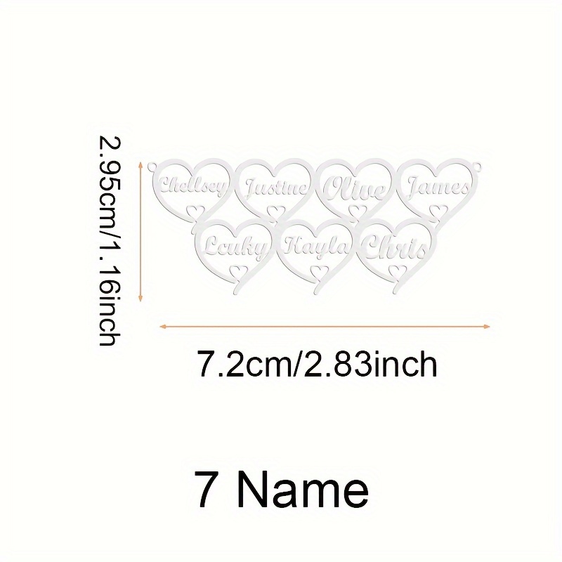 Personalized Hollow Love Heart Family Tree Name Necklace Box - Temu ...