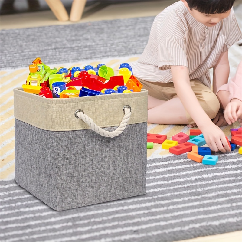 Fabric Storage Basket Foldable Organizing Toys Clothes Made - Temu ...