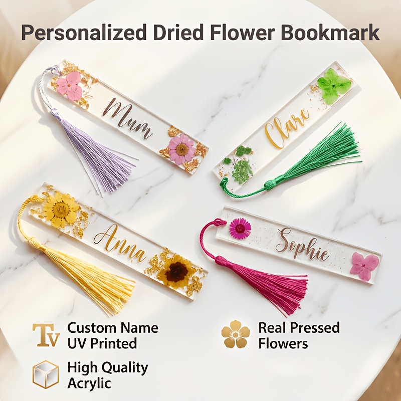 personalized bookmarks sold on Temu United States