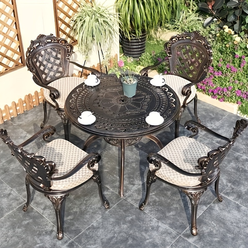 Ergonomic 2 Piece Cast Aluminum Outdoor Chairs Detachable Perfect For ...
