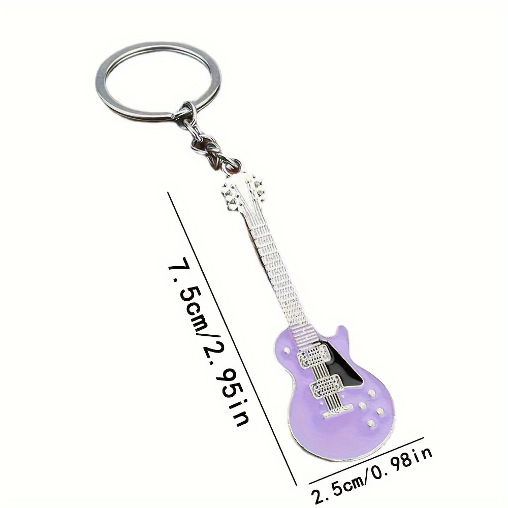 Guitar Keychains In Zinc Alloy Music Enthusiasts Trendy - Temu