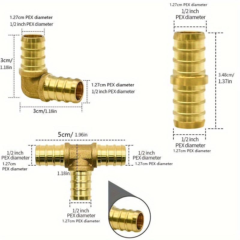 Pex Fittings Pex Fittings Set 15 Pex Elbow Tee Pex - Temu