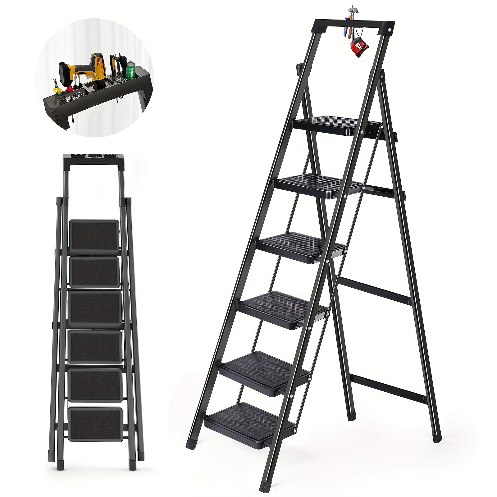 Telescopic Folding Household Ladder Ladder Telescopic Ladder - Temu