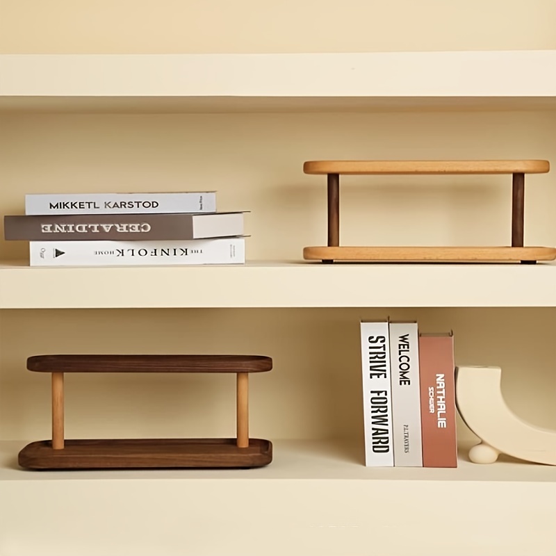 Wooden 2 layer Storage Rack Cosmetics Perfume Solid Wood - Temu Australia