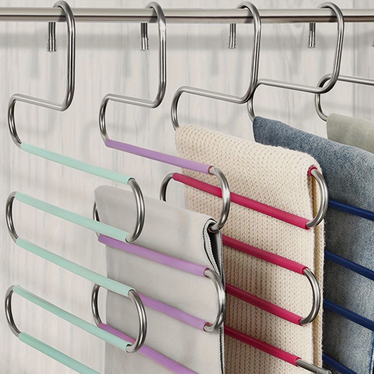 Pants Hanger Non Slip Legging Drying Rack Save Space Storage - Temu Ireland