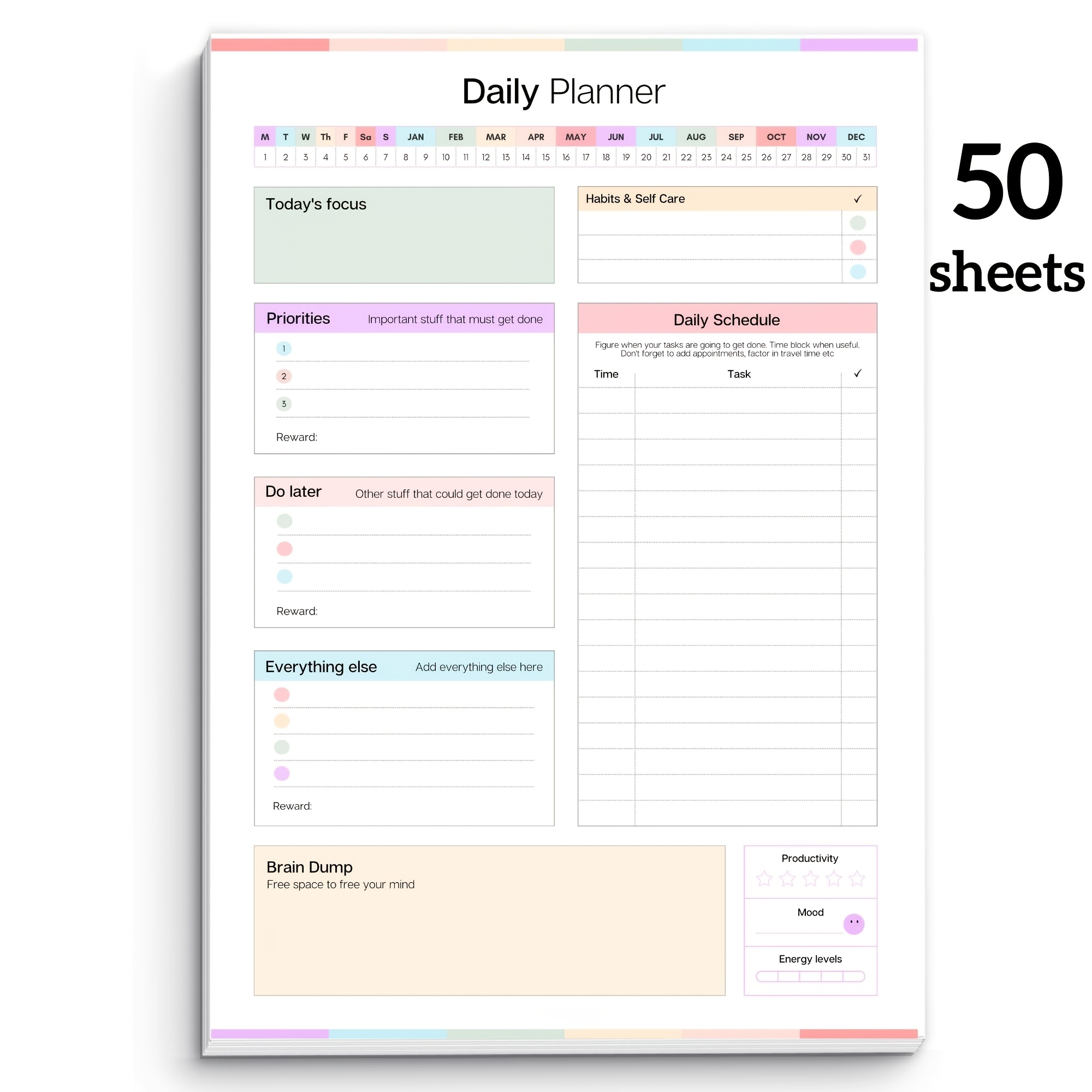 daily planner sold on Temu Australia