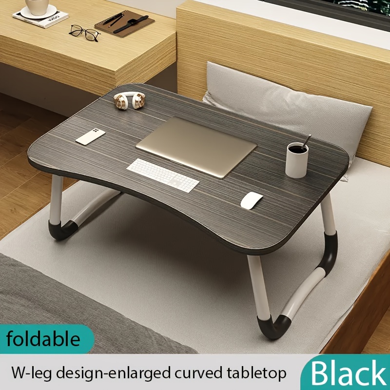 Foldable Laptop Desk W leg Design Wood Fiber Board Bed Table - Temu ...