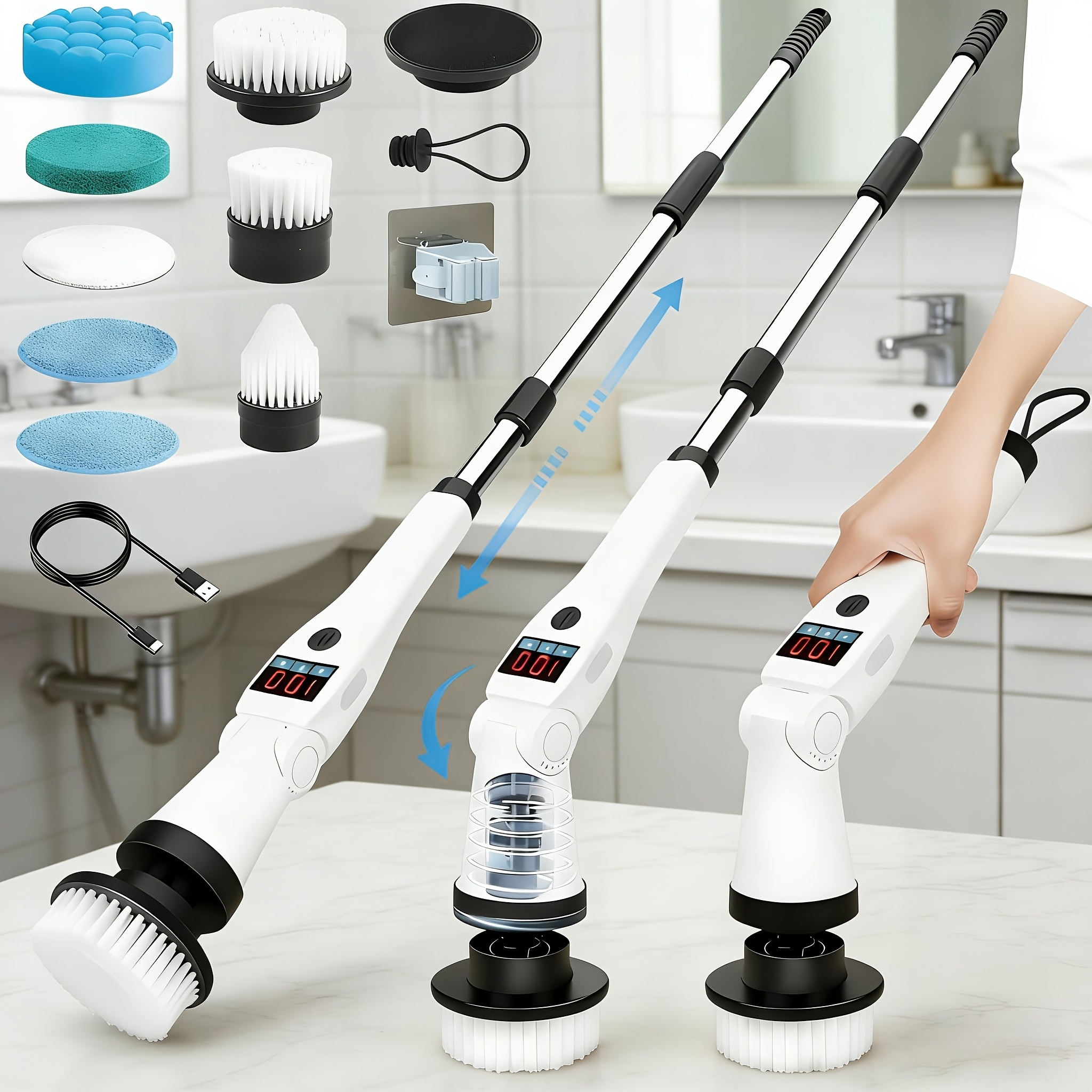 multifunctional electric cleaning brush sold on Temu United States
