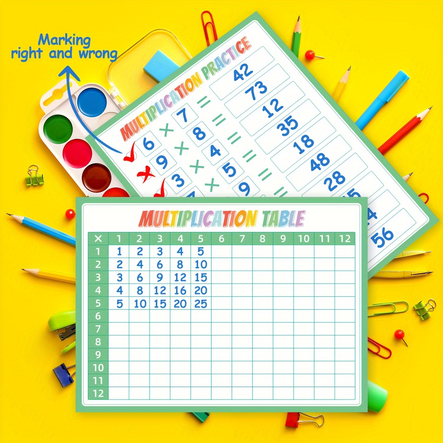 Tablice za množenje i deljenje koje se mogu pisati i brisati - Temu