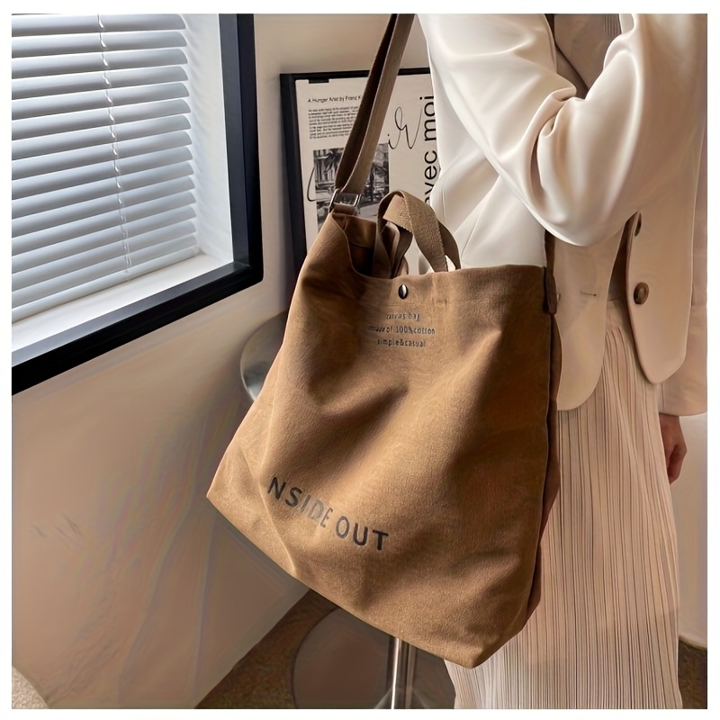 brown messenger bag sold on Temu United States