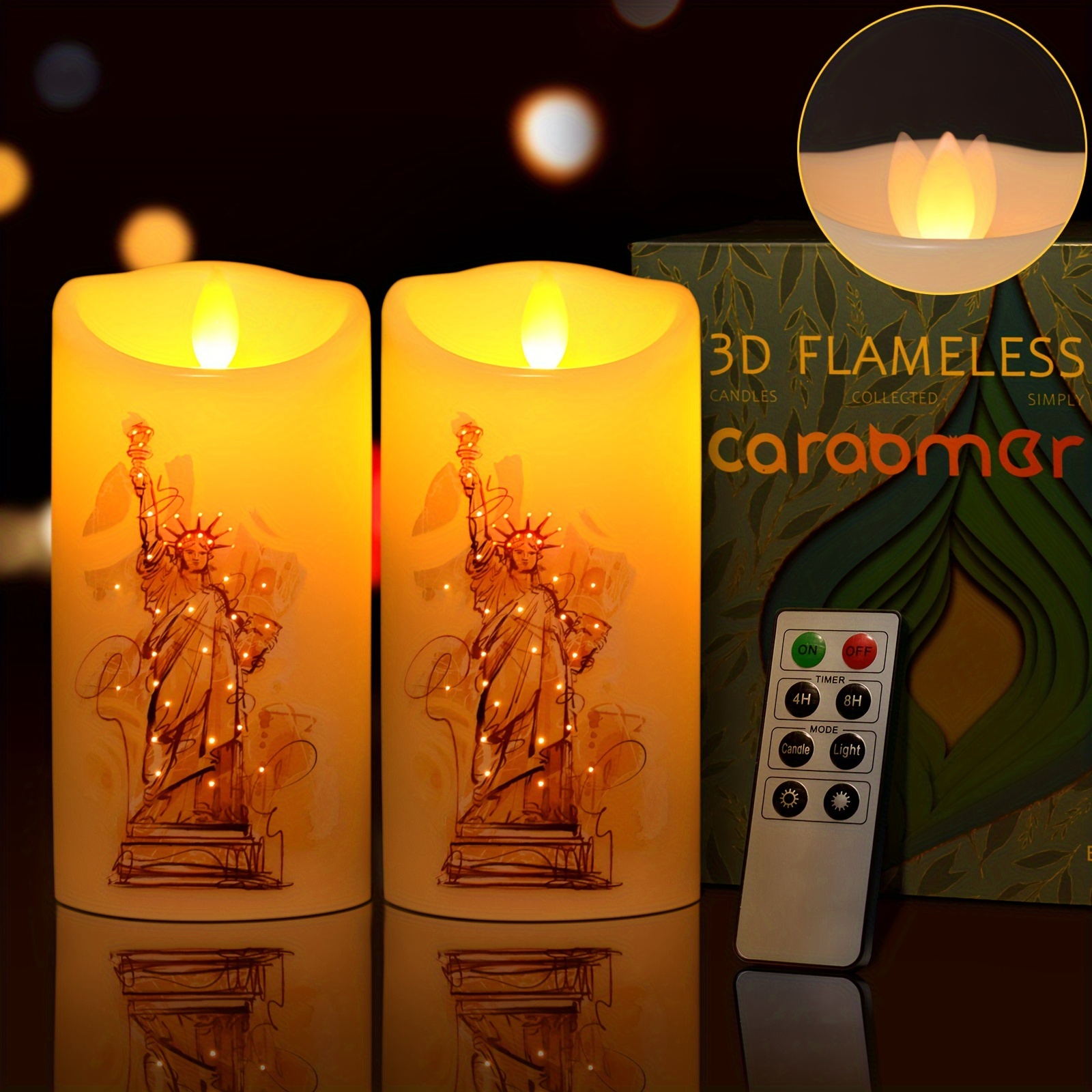 Flameless Fiber Optic Candles Flameless Candles Animation - Temu