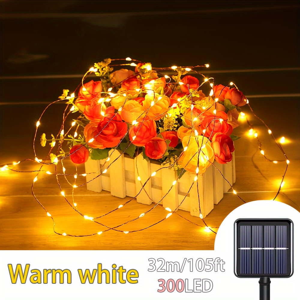 Outdoor Ip65 Waterproof Solar Copper Wire Decorative Lights - Temu ...