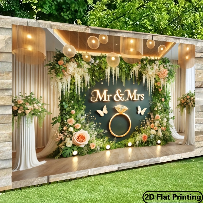 wedding backdrop sold on Temu United States