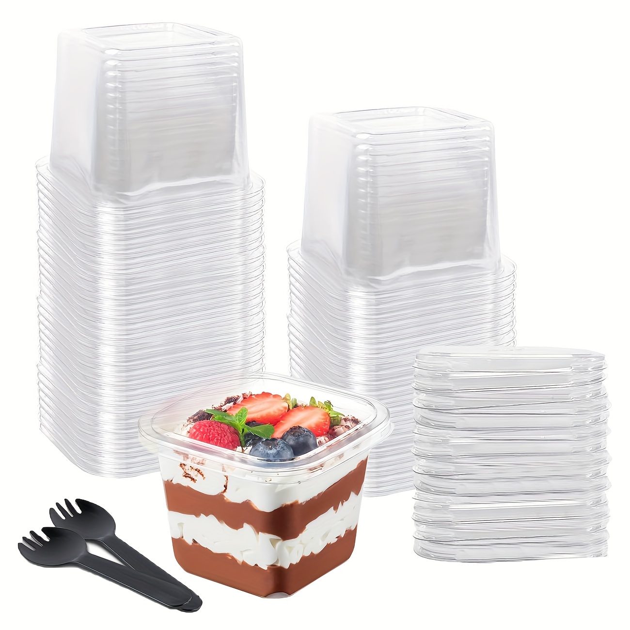 dessert cup with lid sold on Temu United States