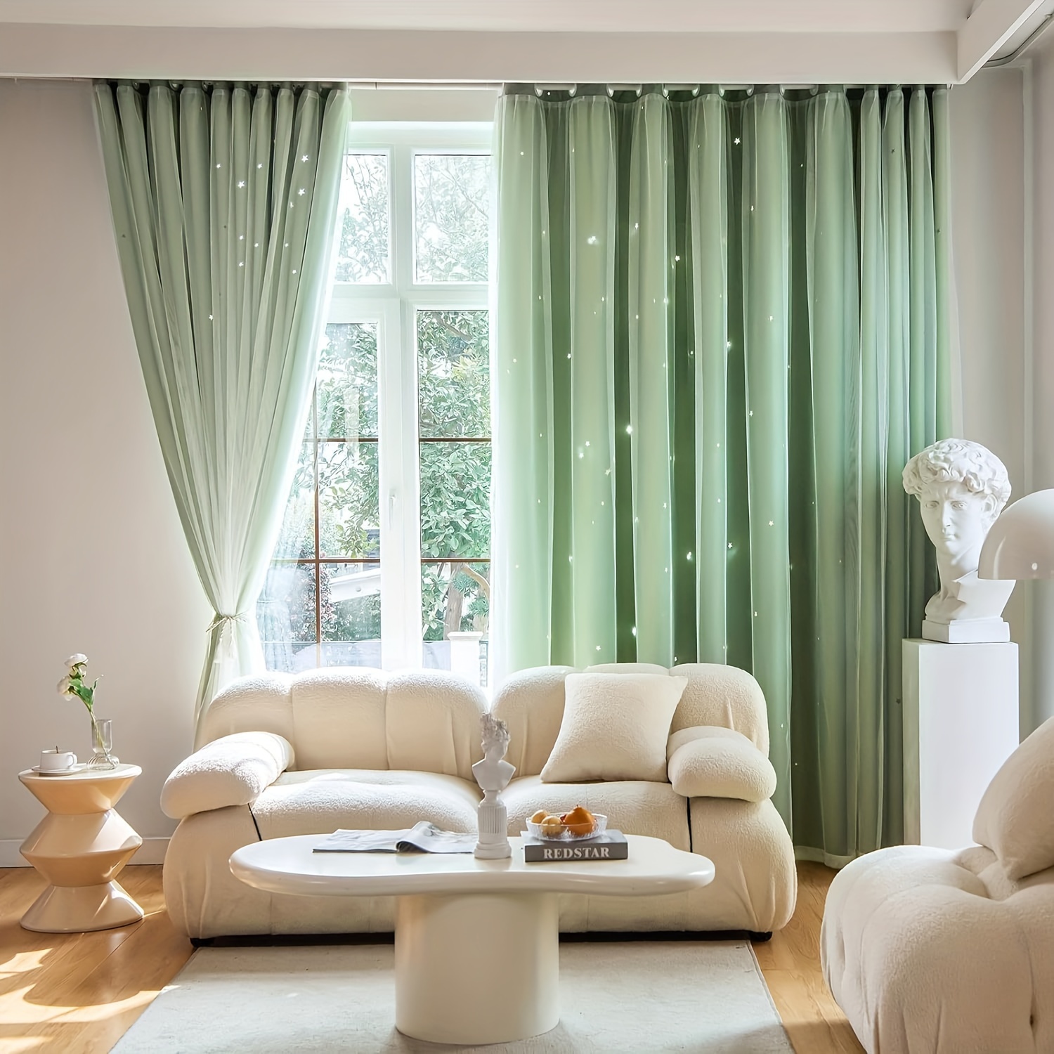 stars curtains blackout curtains bedroom double layer Temu