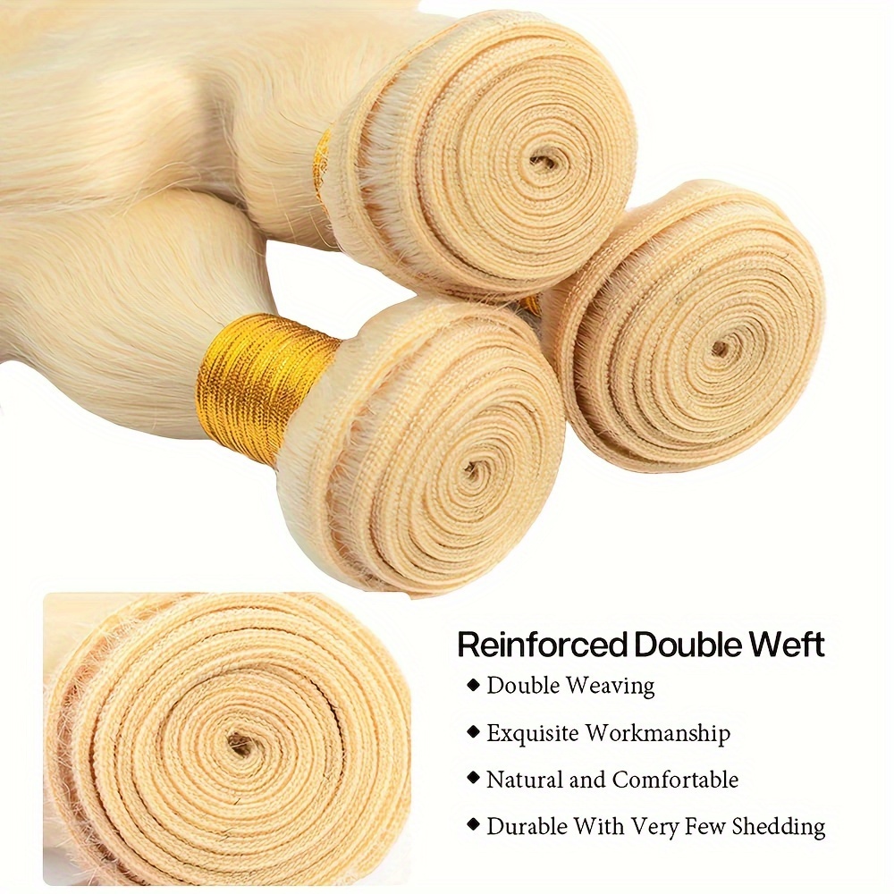 Blonde Body Wave Human Hair Bundle For Women - 613 Blonde Hair Weaves ...