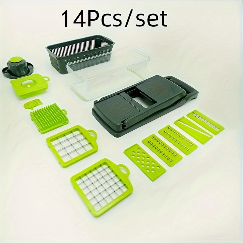 Kitchen Vegetable Chopper Slicer Set Multifunctional Veggie - Temu