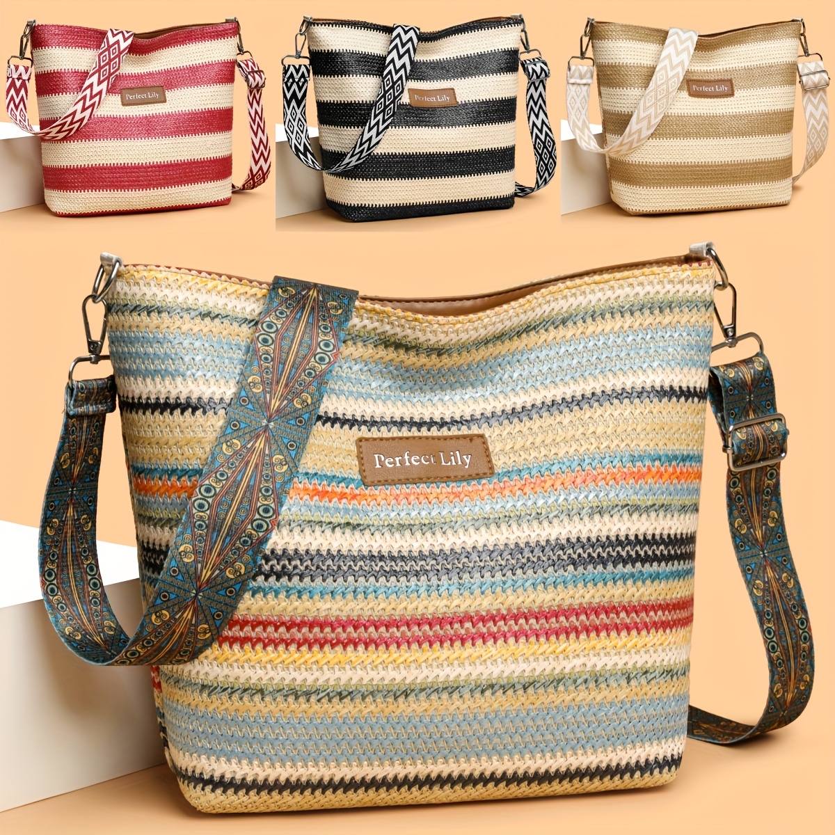 straw bags sold on Temu United States