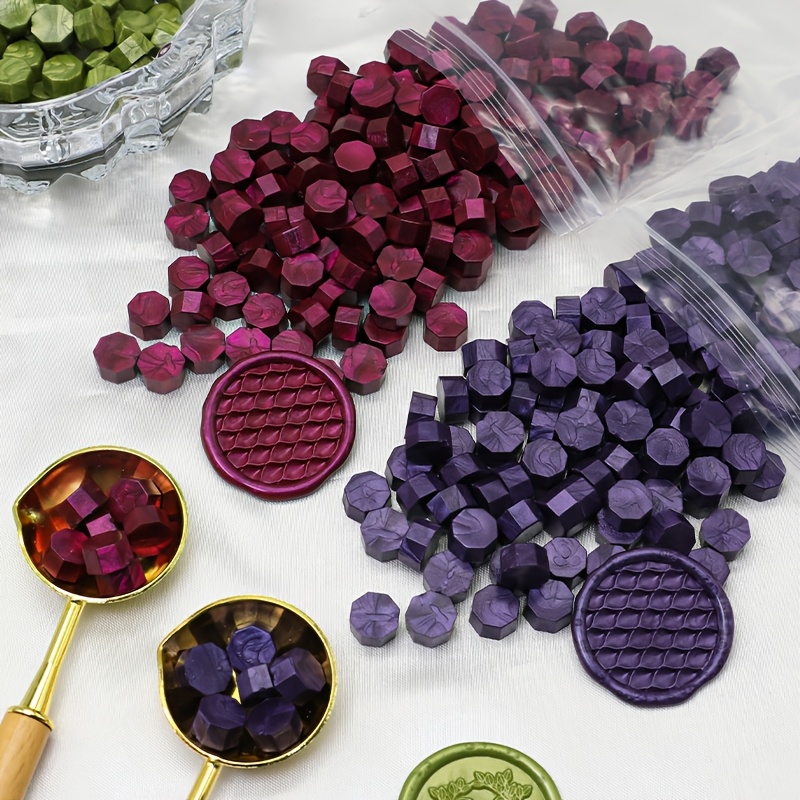 Red Octagon Sealing Wax Bead 100 Pieces For Envelope Gifts Packaging ...