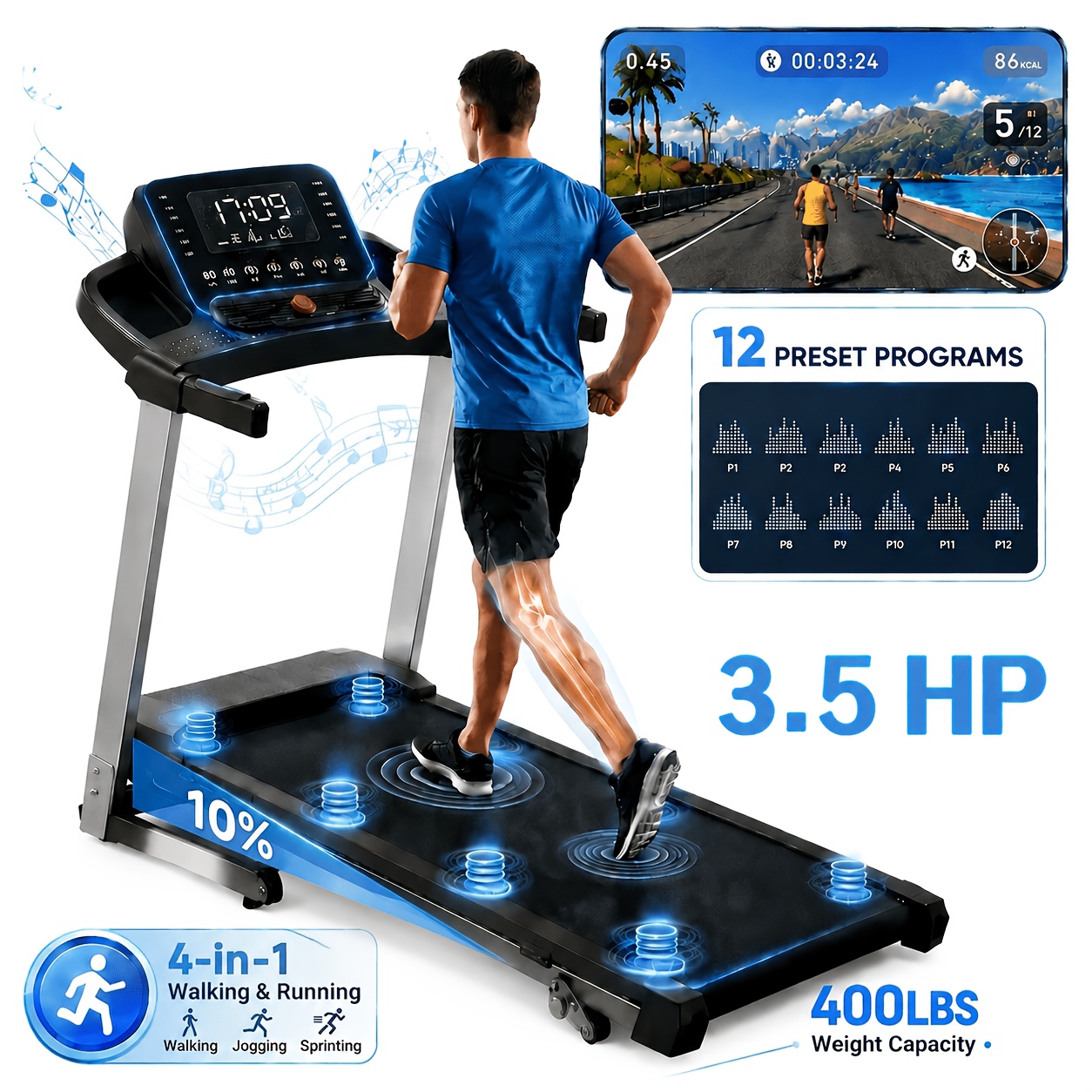 running machine treadmill sold on Temu United States