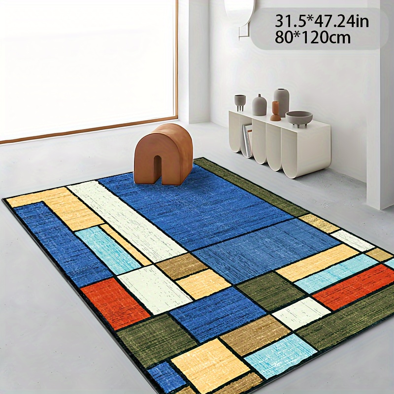 Luxurious Faux Cashmere Area Rug Modern Rectangular Design - Temu