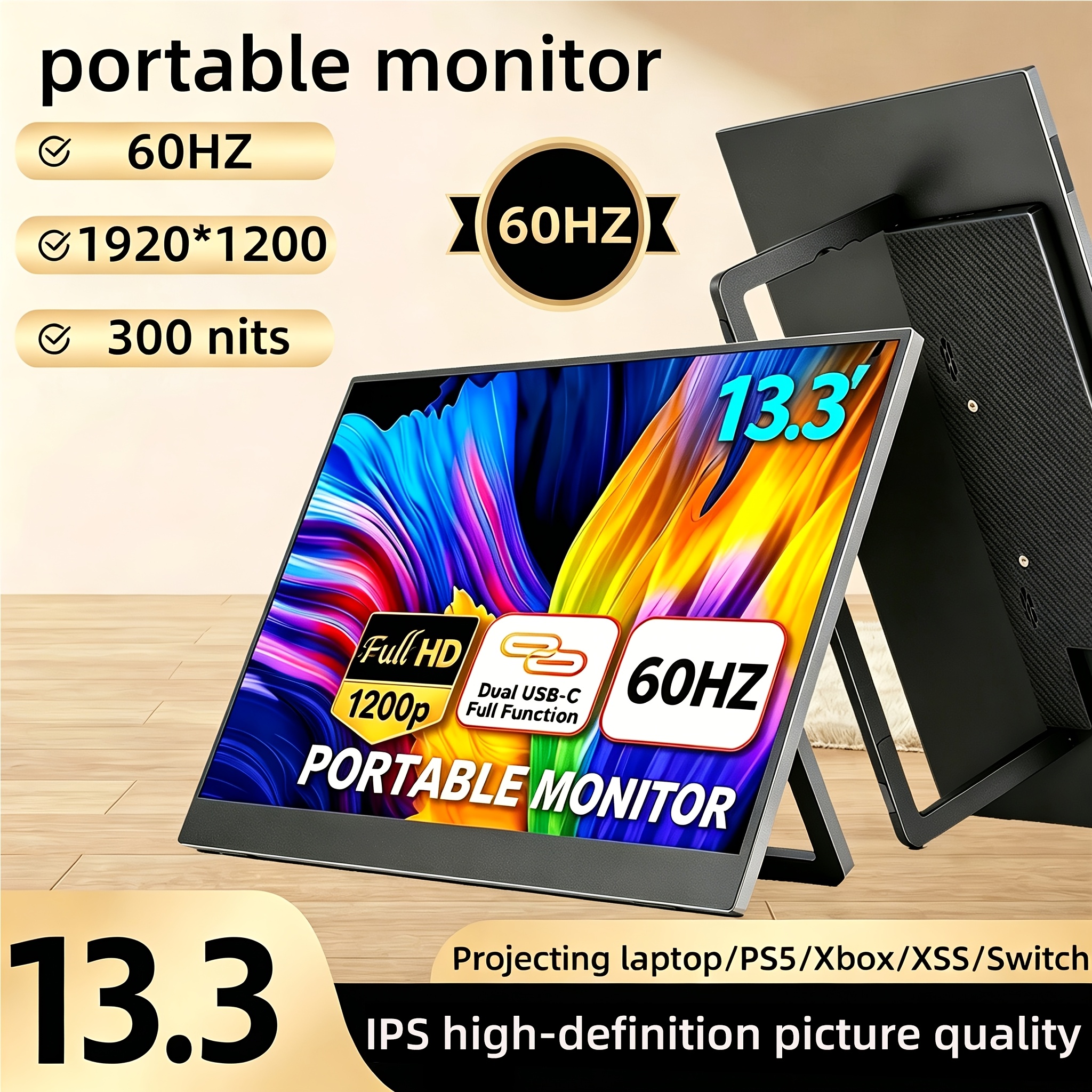portable monitor 4k 120hz sold on Temu United States
