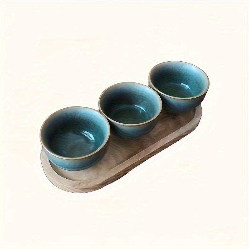 Oval Wood Serving Platter Set Tea - Temu
