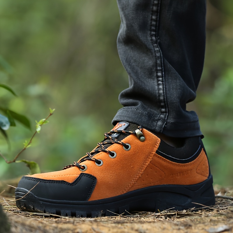 Mens Professional Solid Hiking Boots Comfy Non Slip Durable Shock ...