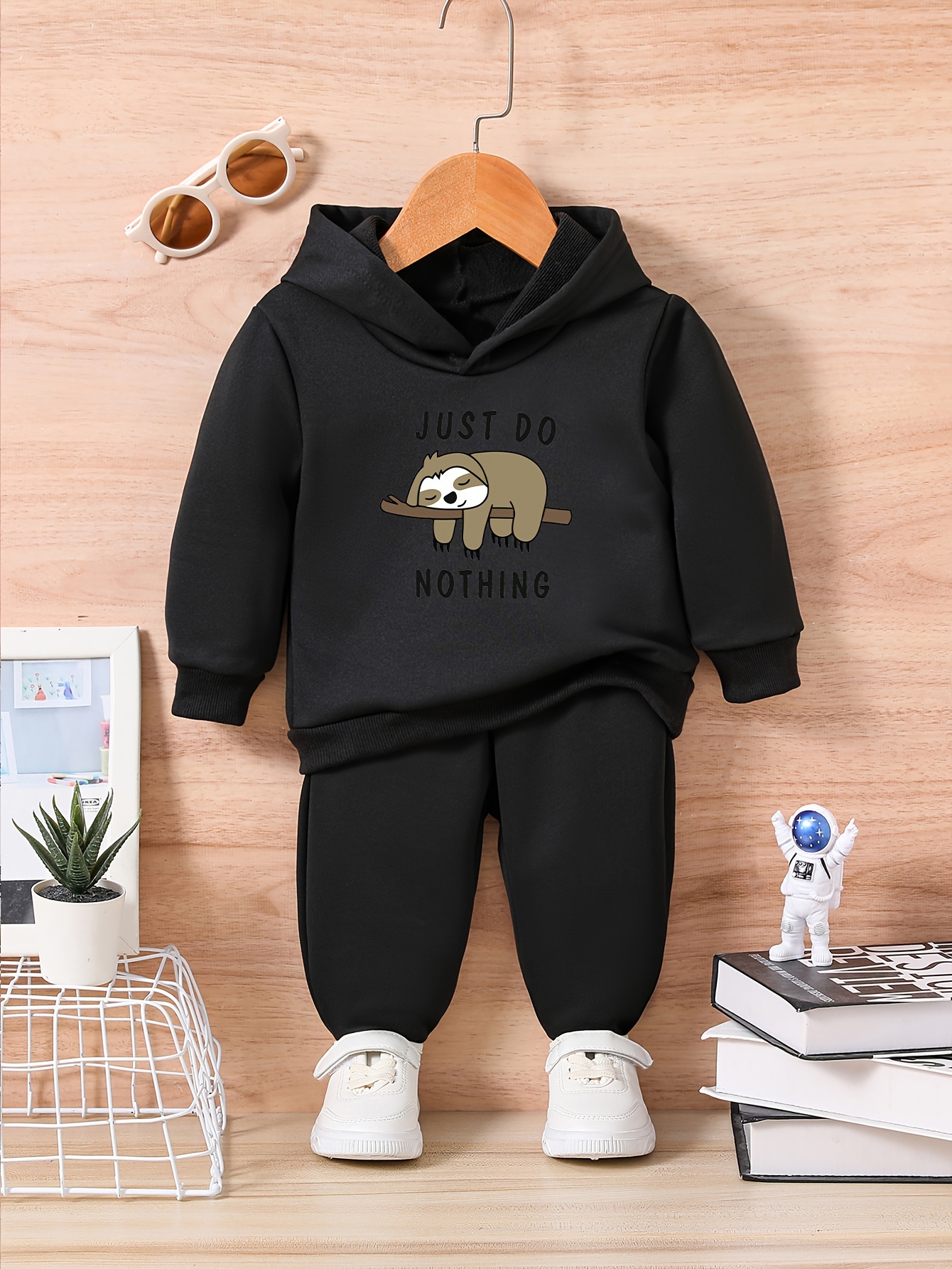 Nothing Cartoon Sloth Print Long Sleeve Casual Sweatsuit - Temu Ireland