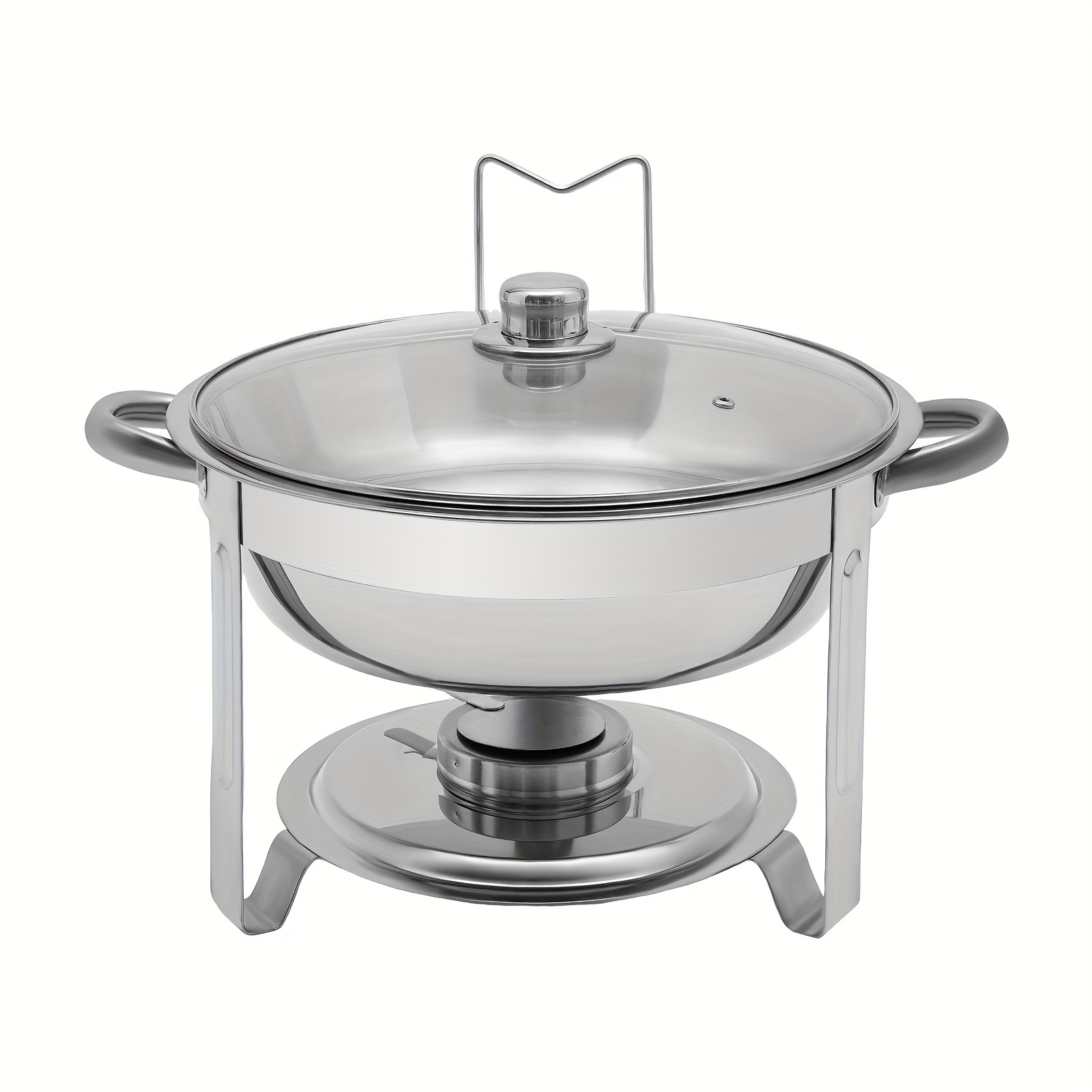 5 qt stainless steel chafing dish set round buffet - Temu