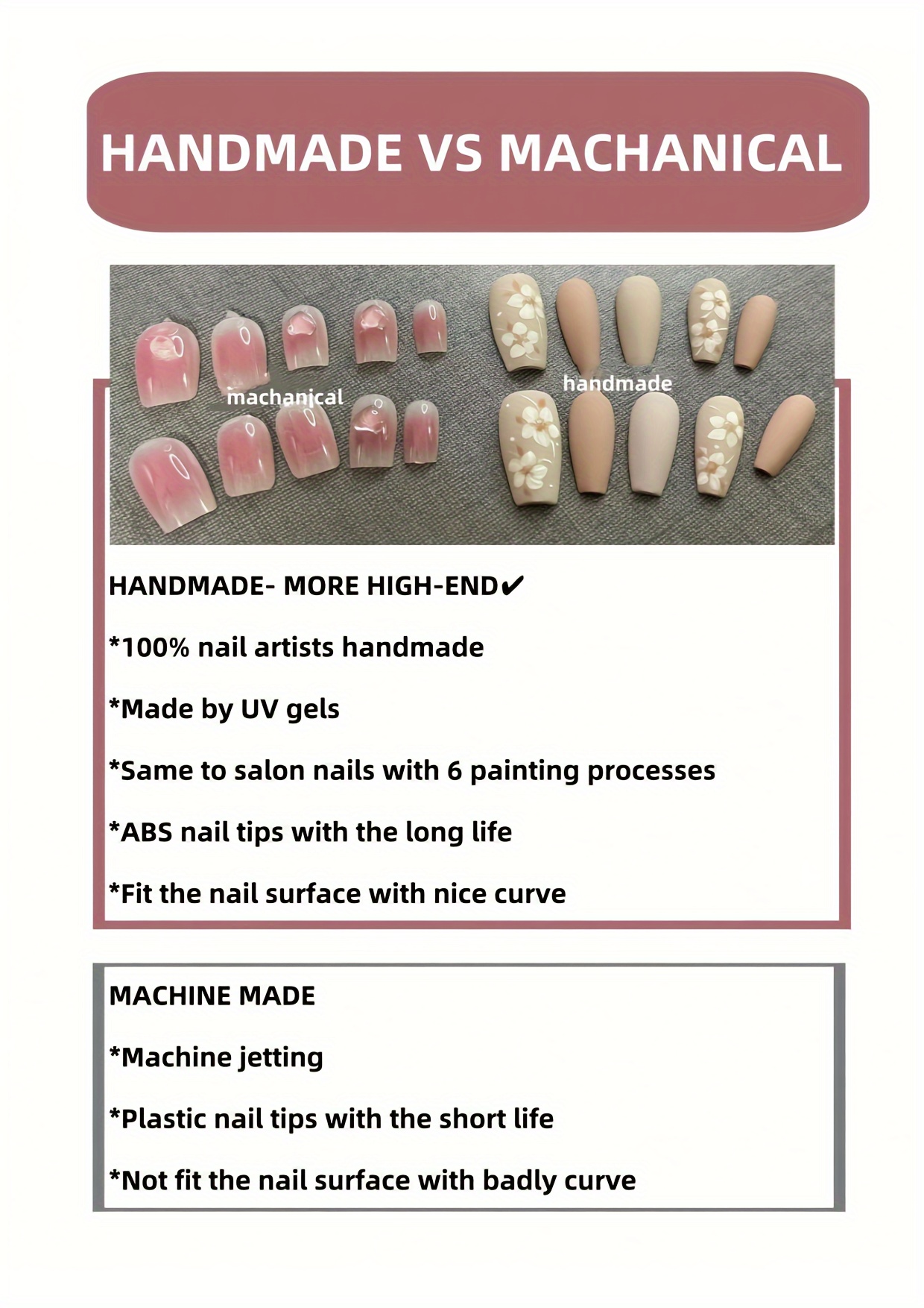 Handmade Press Nails Ballet Lace Strap Fluorescent Pink Nude - Temu