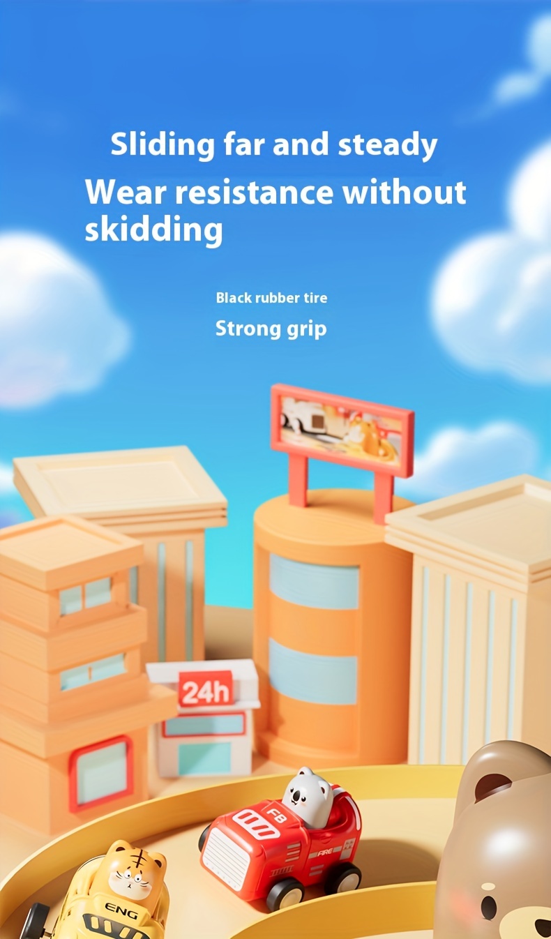 Cute Animal Pull back Toy Cars Kids Durable Inertia powered - Temu