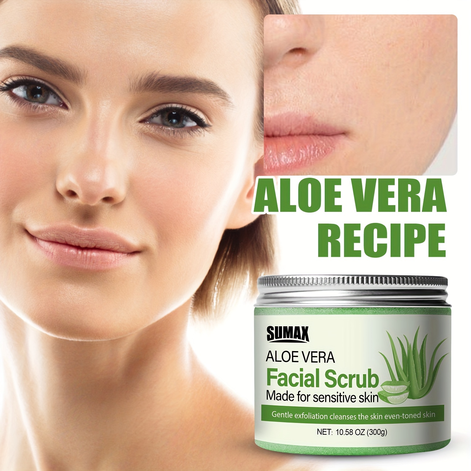 Aloe Vera Facial Scrub Gel Gentle Exfoliating Cleanser - Temu New Zealand