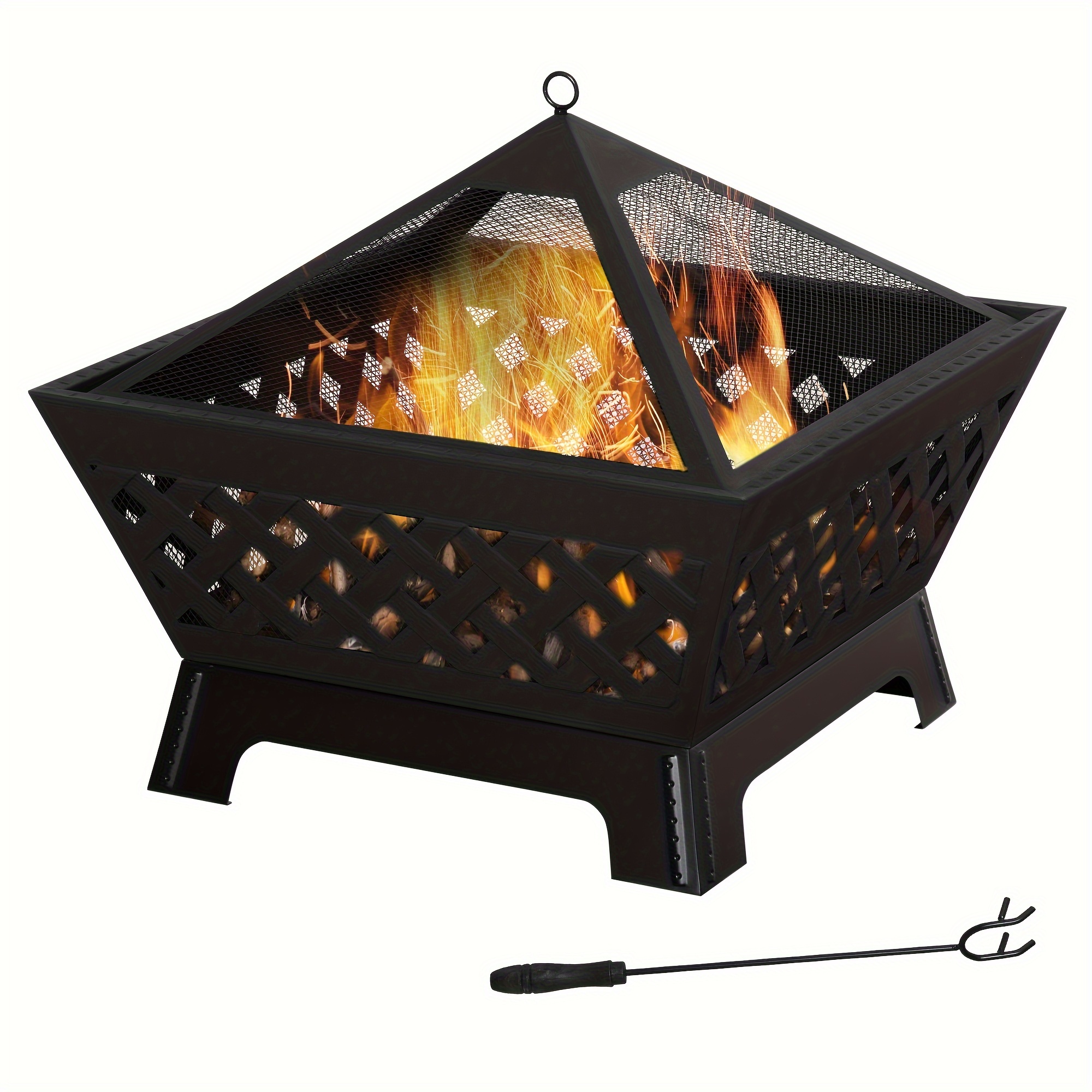 Outdoor Fire Pits Bonfire Wood Burning Firepit Bowl - Temu