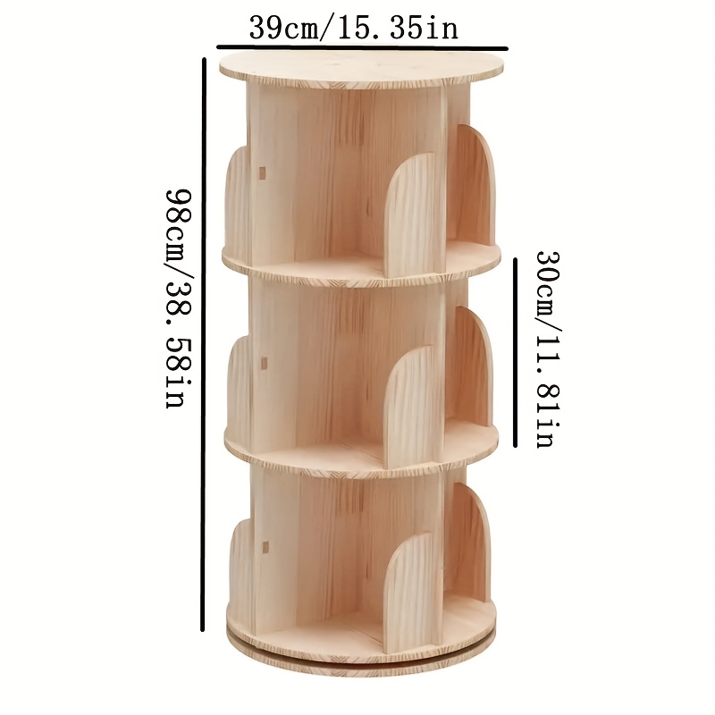 6 tier rotating bookshelf sold on Temu United States