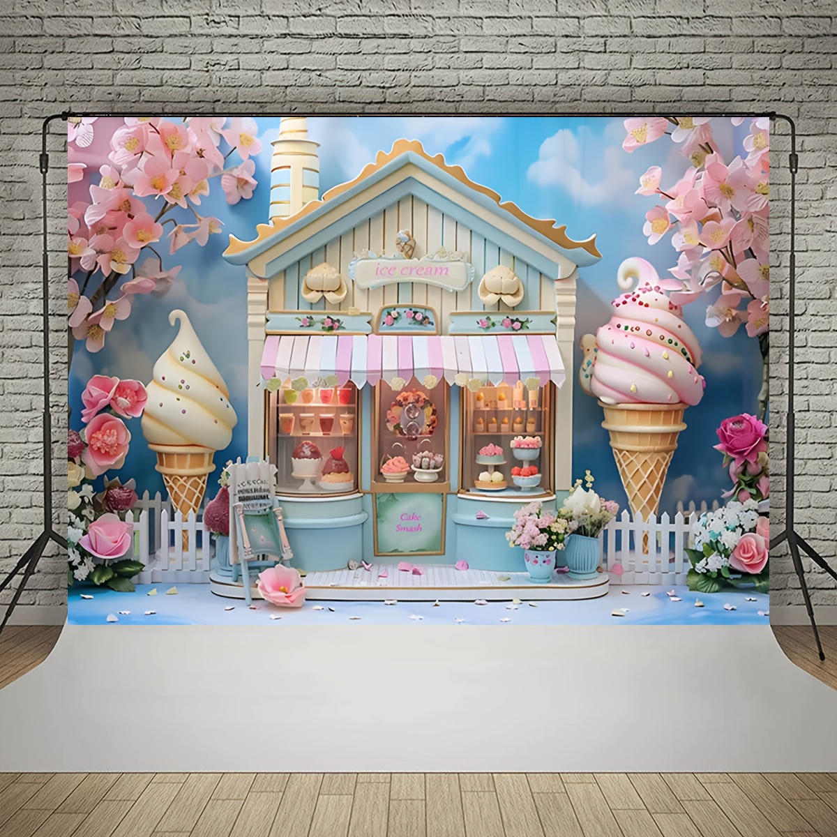 ice cream backdrop] vinyl ice - Temu