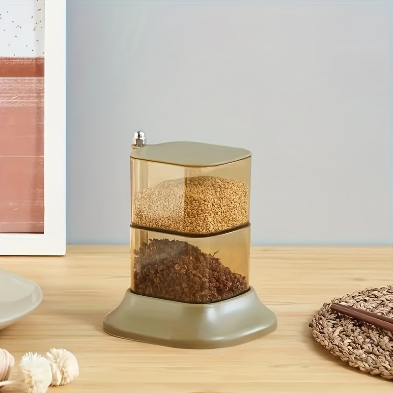 rotatable seasoning boxes pots spice rack kitchen - Temu