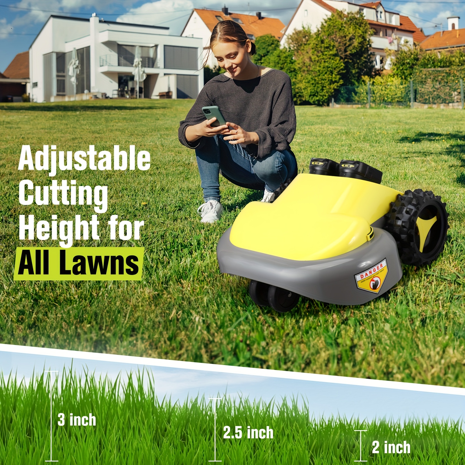 robotic lawn mowers sold on Temu United States