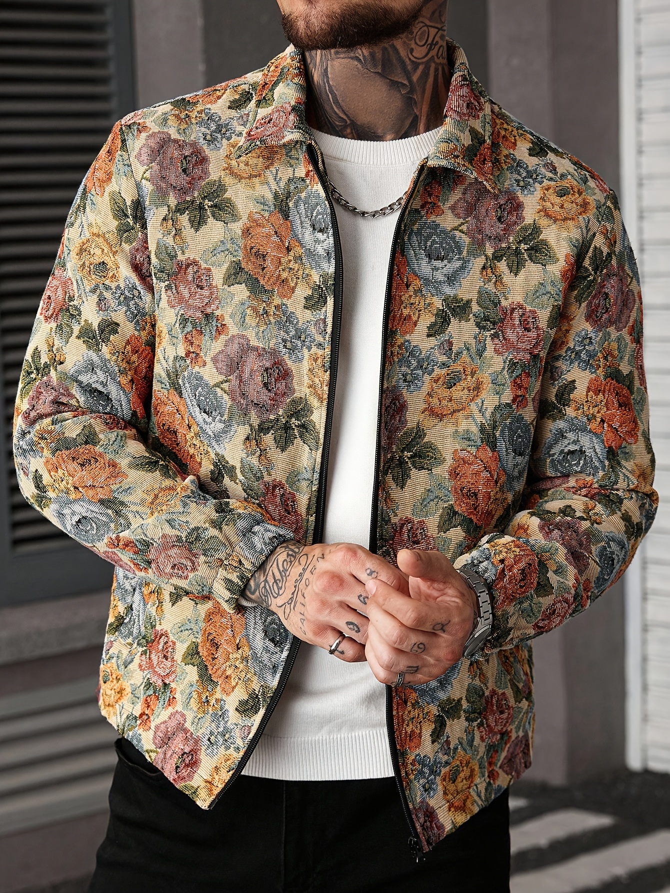 floral jacket men sold on Temu United States
