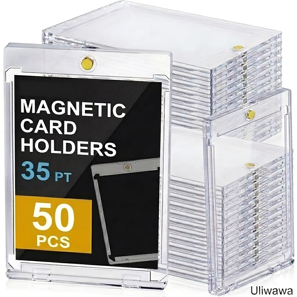 magnetic trading card holder sold on Temu United States