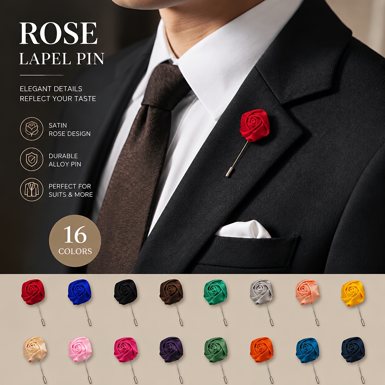 lapel pins for men sold on Temu United States