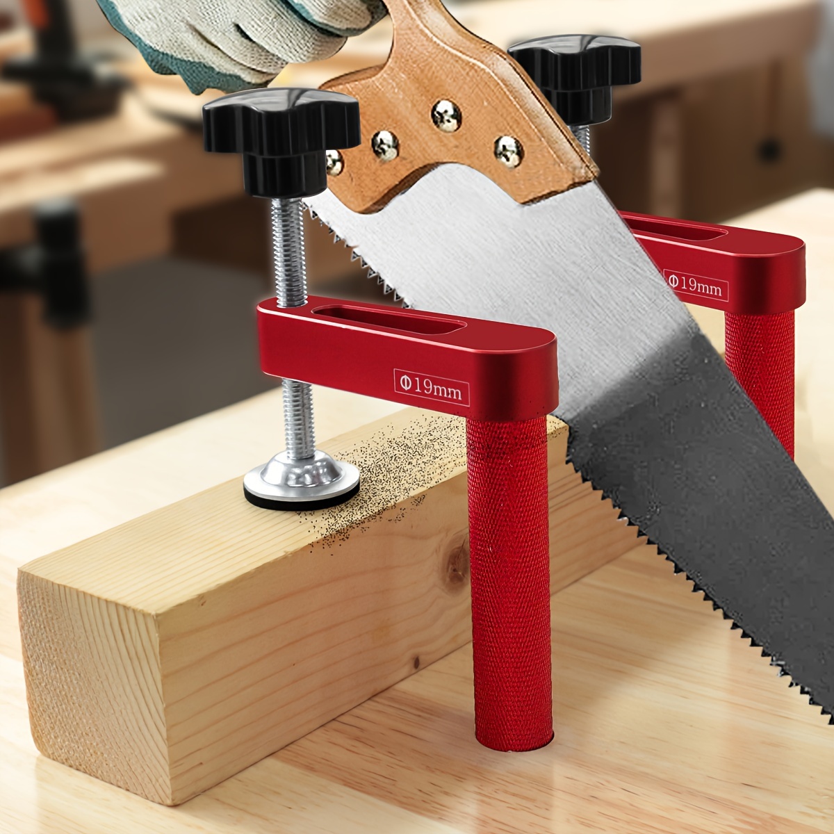 Dog Hole Clamp Woodworking Hold Down Clamp Aluminum Bench Stop Quick 19 ...